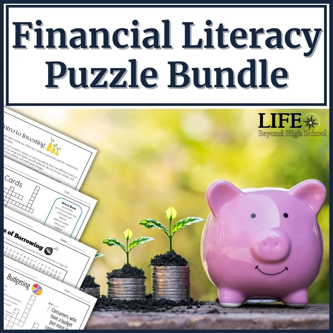 Financial Literacy Word Search and Crossword Puzzle Sets — Life Beyond ...