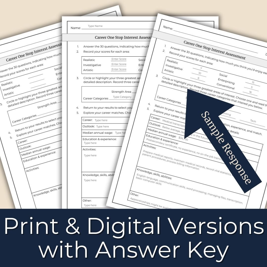 Free Career Interest Assessment — Life Beyond High School