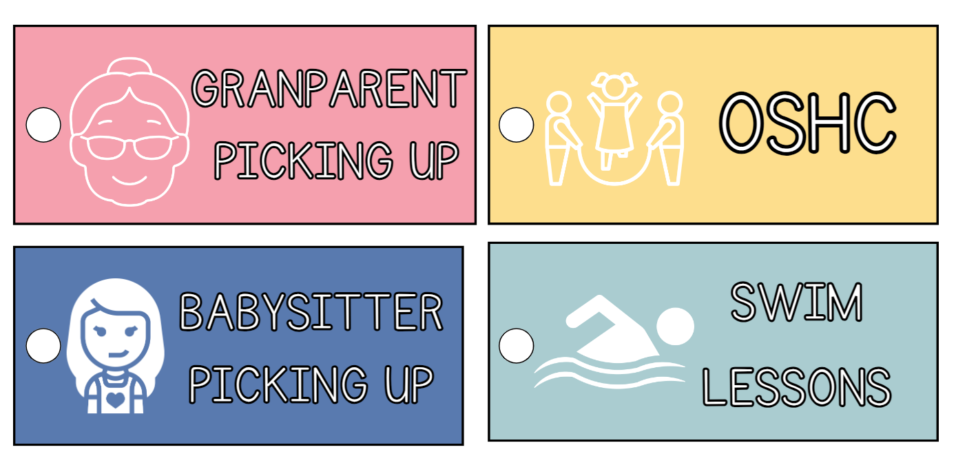 FREE Bag Tags for After School Care and Activities Reminders — Starting ...