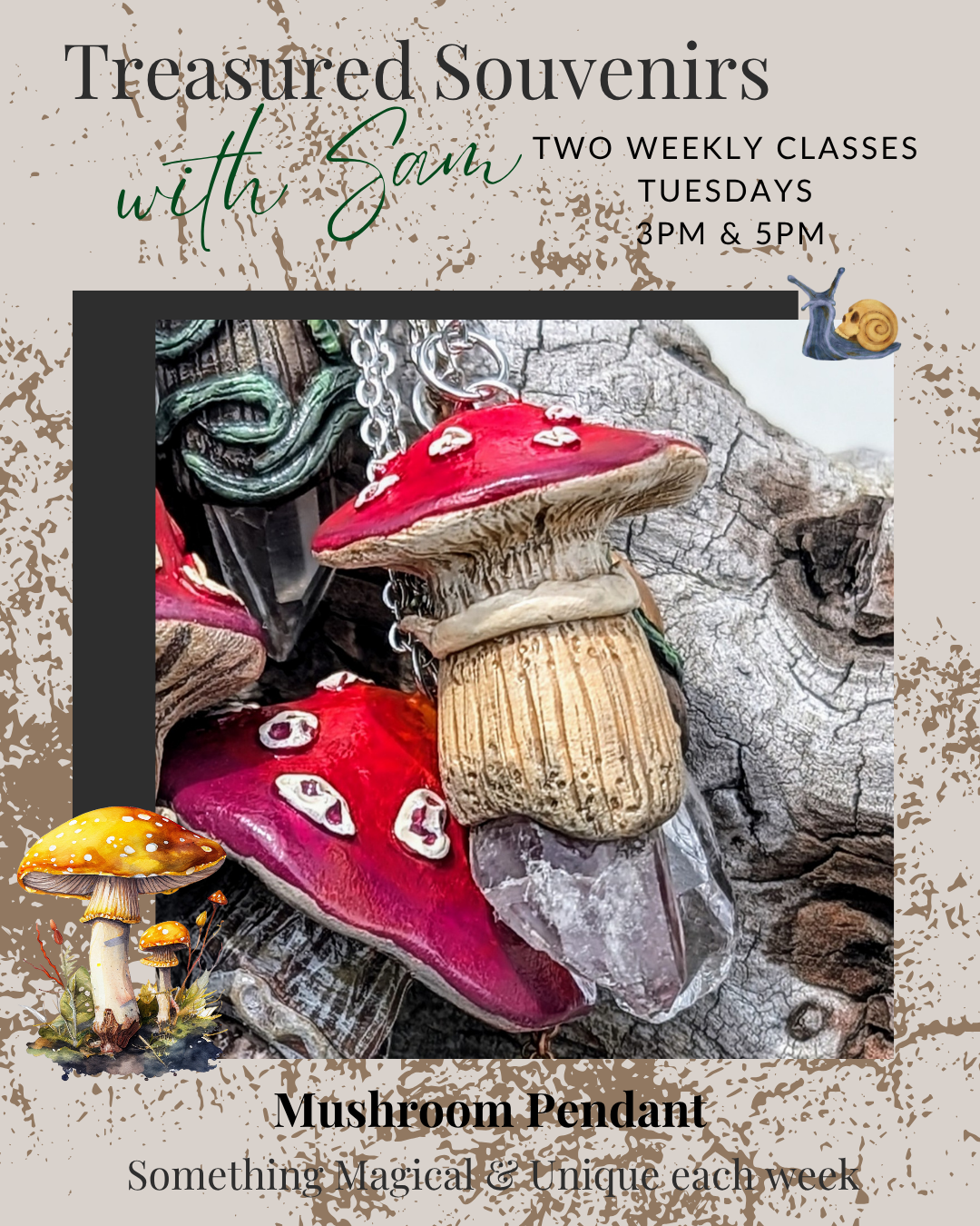 Mushroom Crystal Pendants with Sam — Traveler's Moon