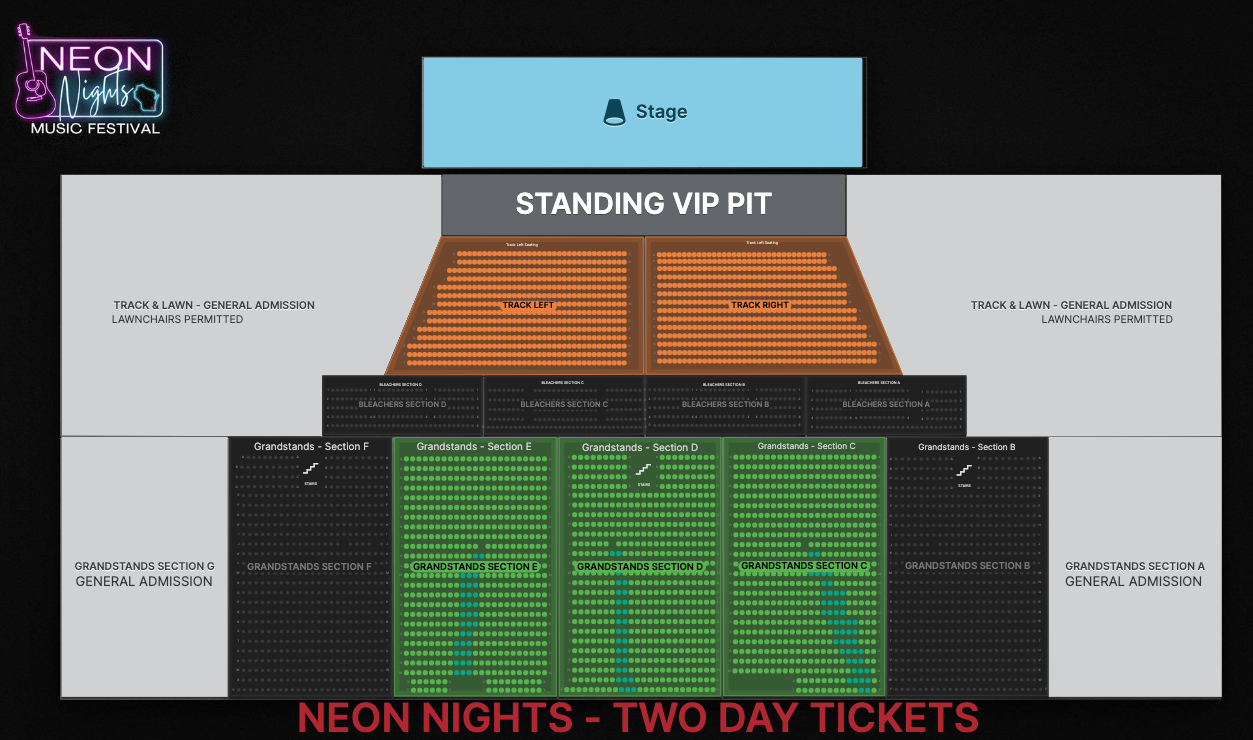 2 DAY TICKETS — Neon Nights Wisconsin