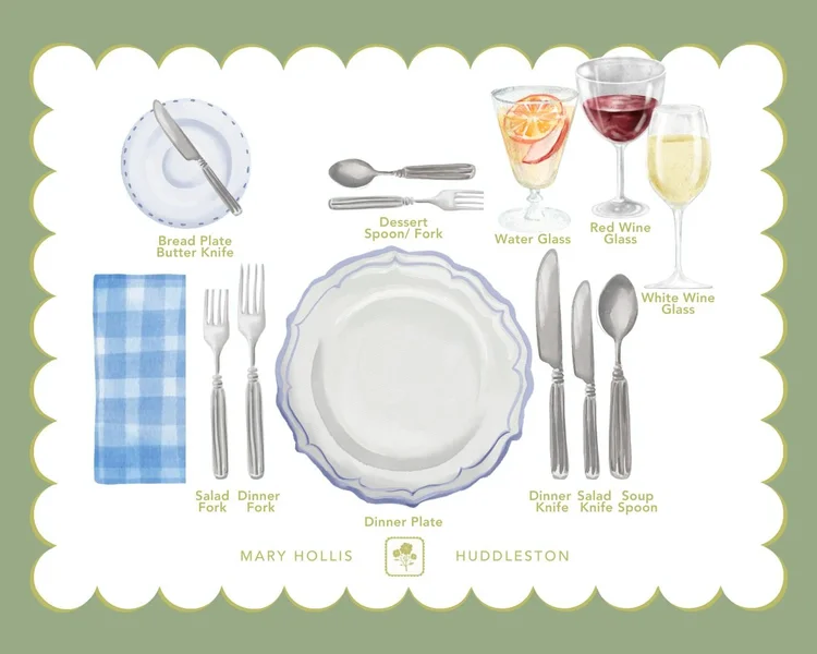 Place Settings & Buffet Layouts — Mary Hollis Huddleston