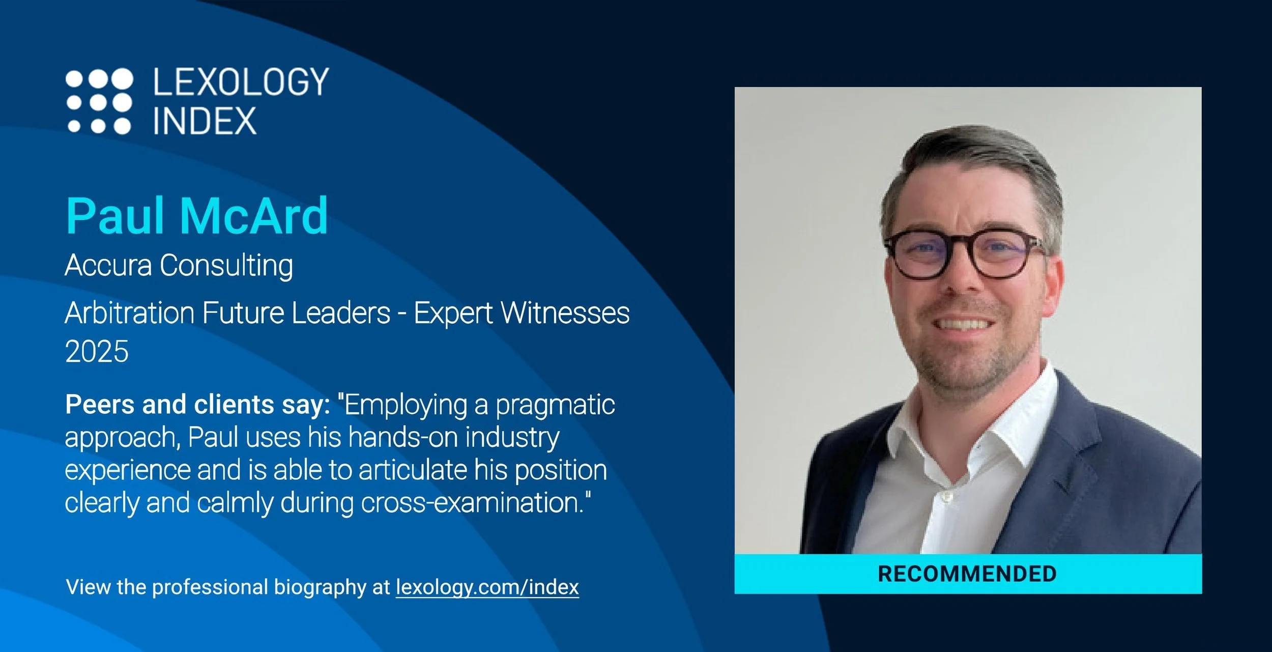 Accura Consulting Managing Director, Paul McArd Named in Lexology Index 2025 — Accura Consulting