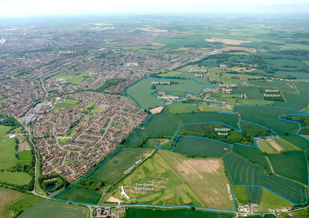 East of Luton