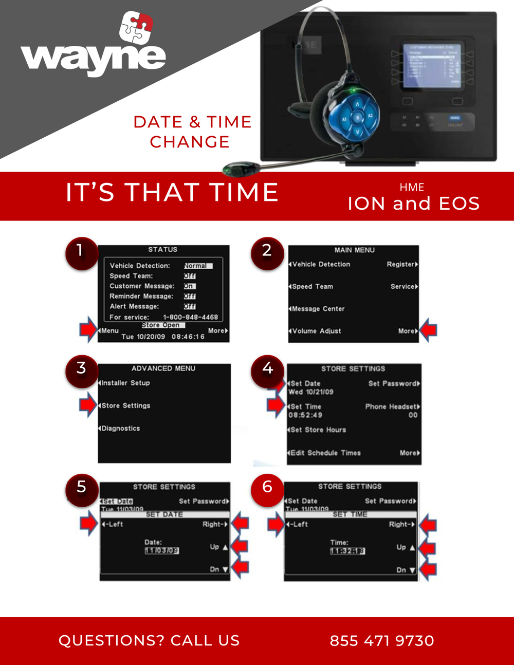 Time Change Instructions: HME Base Station — Wayne