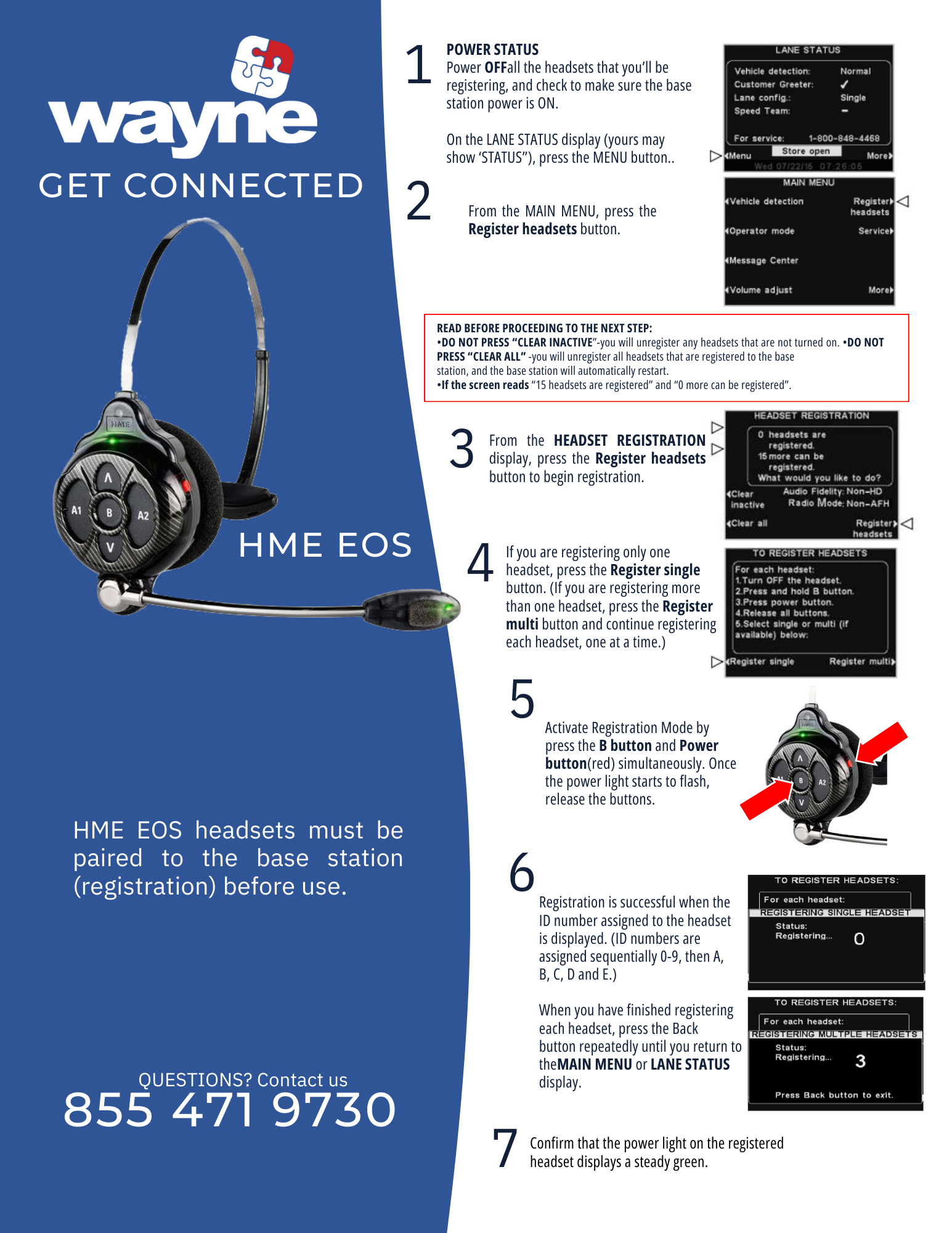 Registration: HME EOS Headset — Wayne