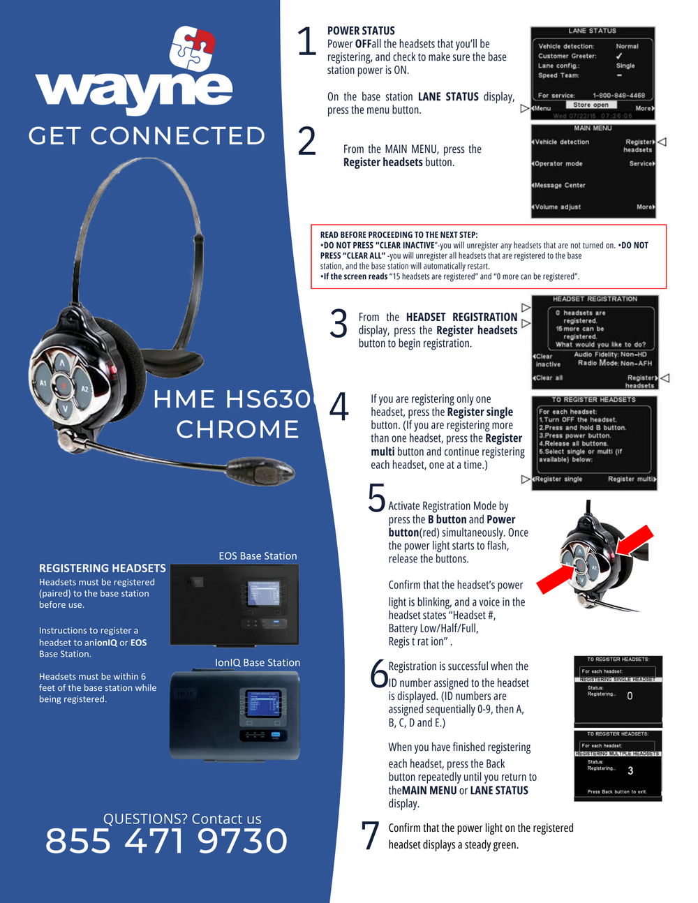 Registration: HME Chrome Headset (EOS/ION Base Station) — Wayne