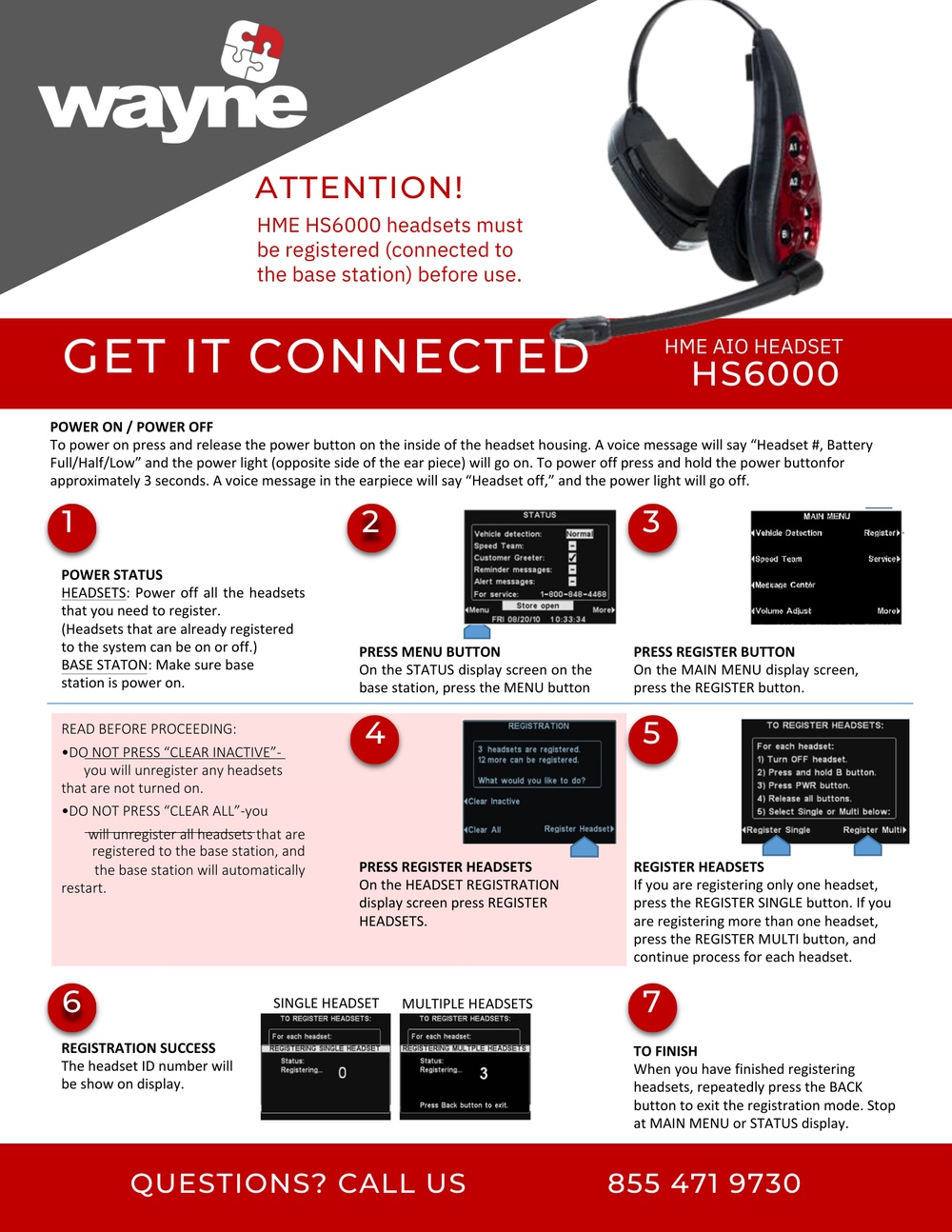 Registration: HME 6000 ODY AIO Headset (ION Base Station) — Wayne