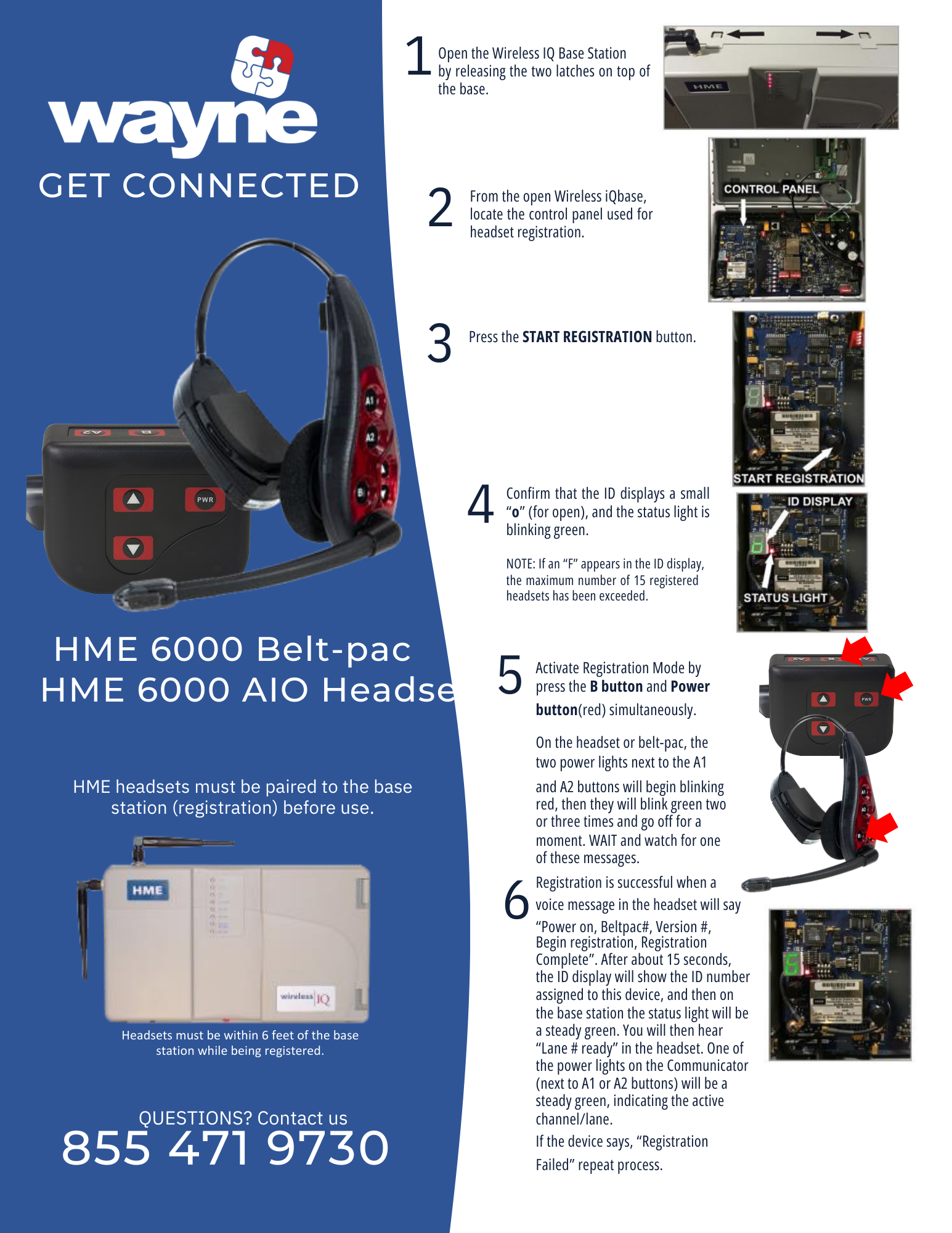 Registration HME 6000 Belt Pack & HME 6000 AIO Headset — Wayne