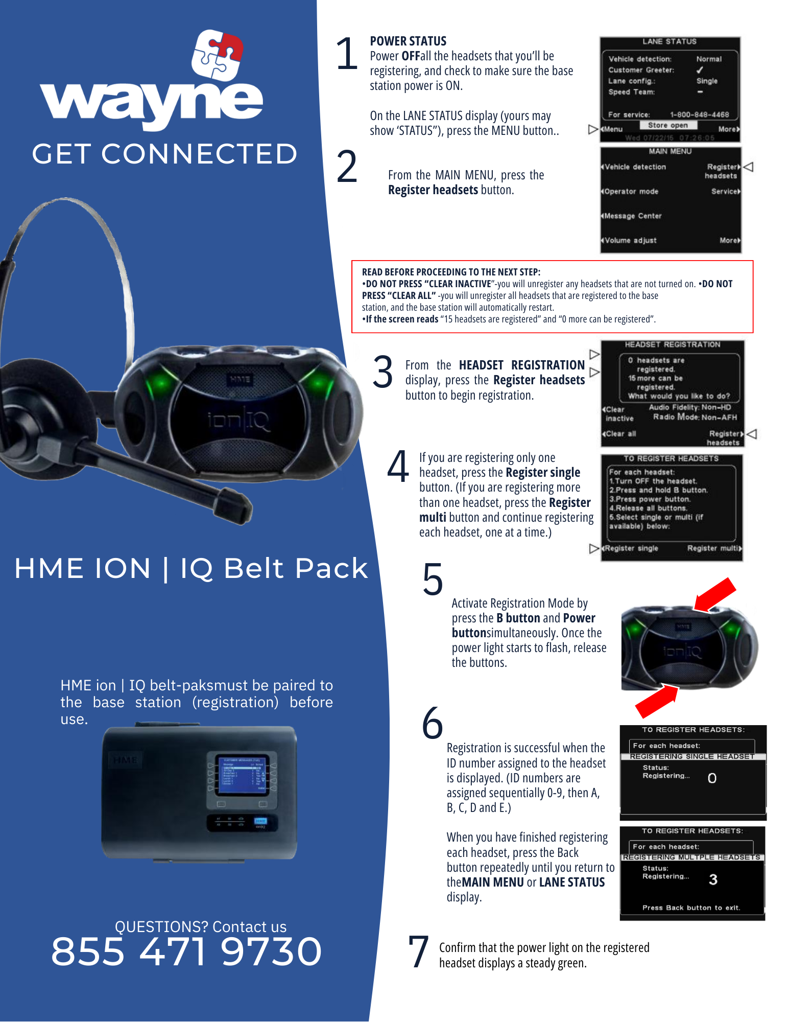 Registration: HME ION Headset | IQ Base Belt Pack — Wayne