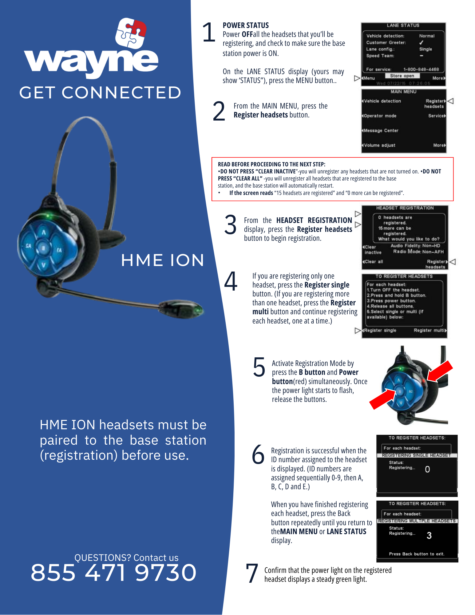 Registration: HME ION Headset — Wayne