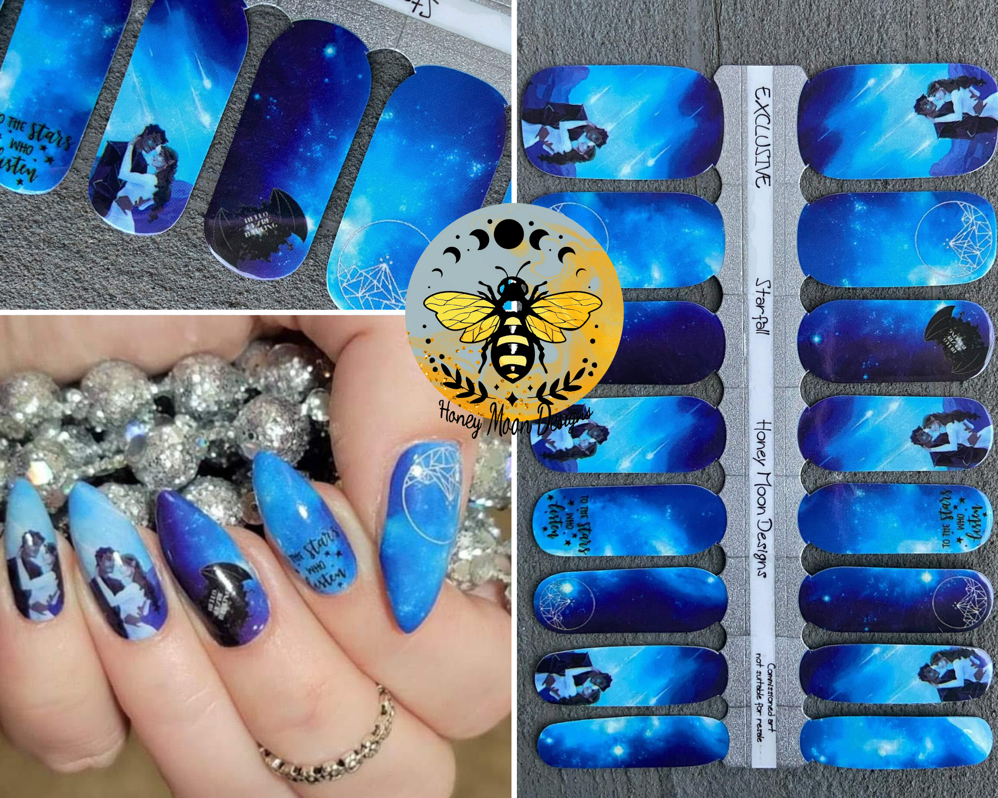 Starfall fandom nail polish strips — Honey Moon Designs