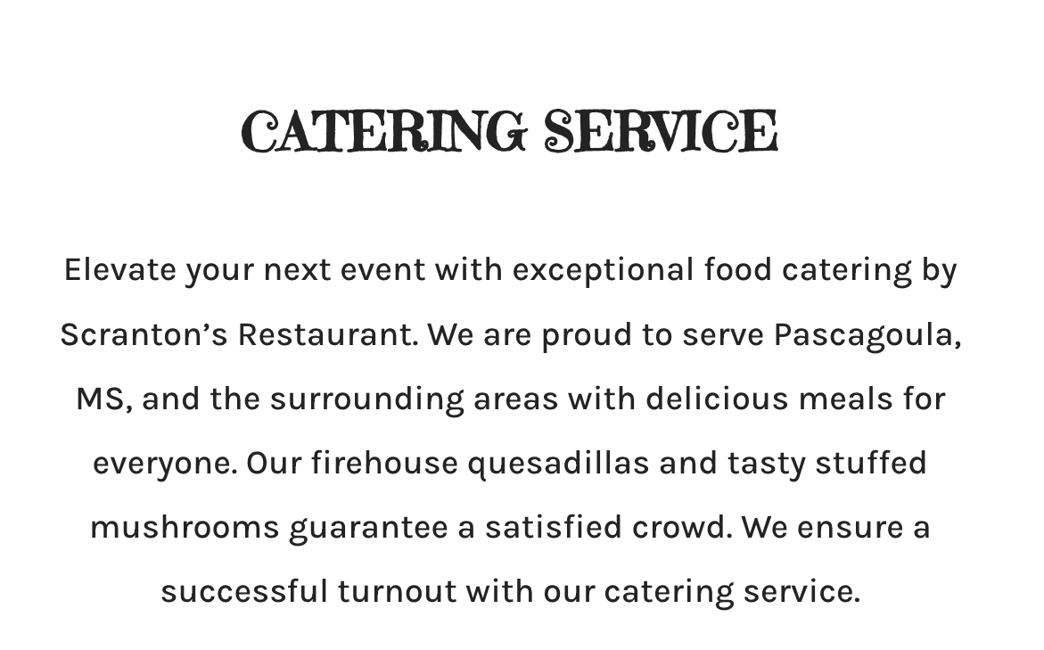 Catering — SCRANTON'S