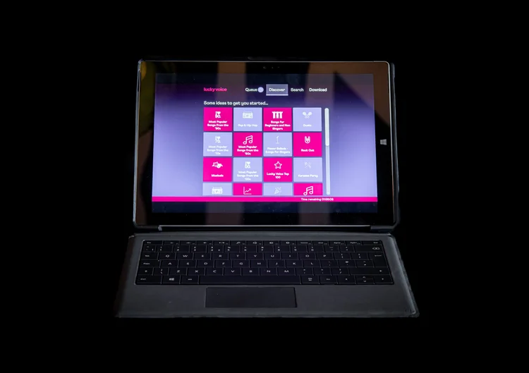 Portable Karaoke Singing Tablet For Business | Lucky Voice