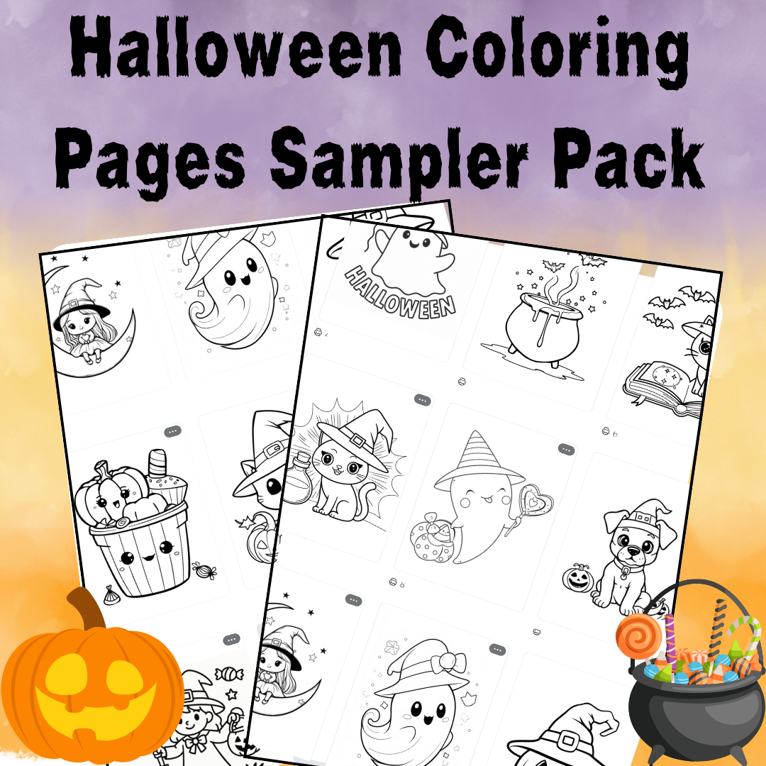 Free 15-Page Halloween Coloring Book for Kids — Early Learning with ...