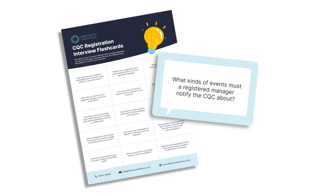 CQC Registration for Managers — Affinity Care Advisory