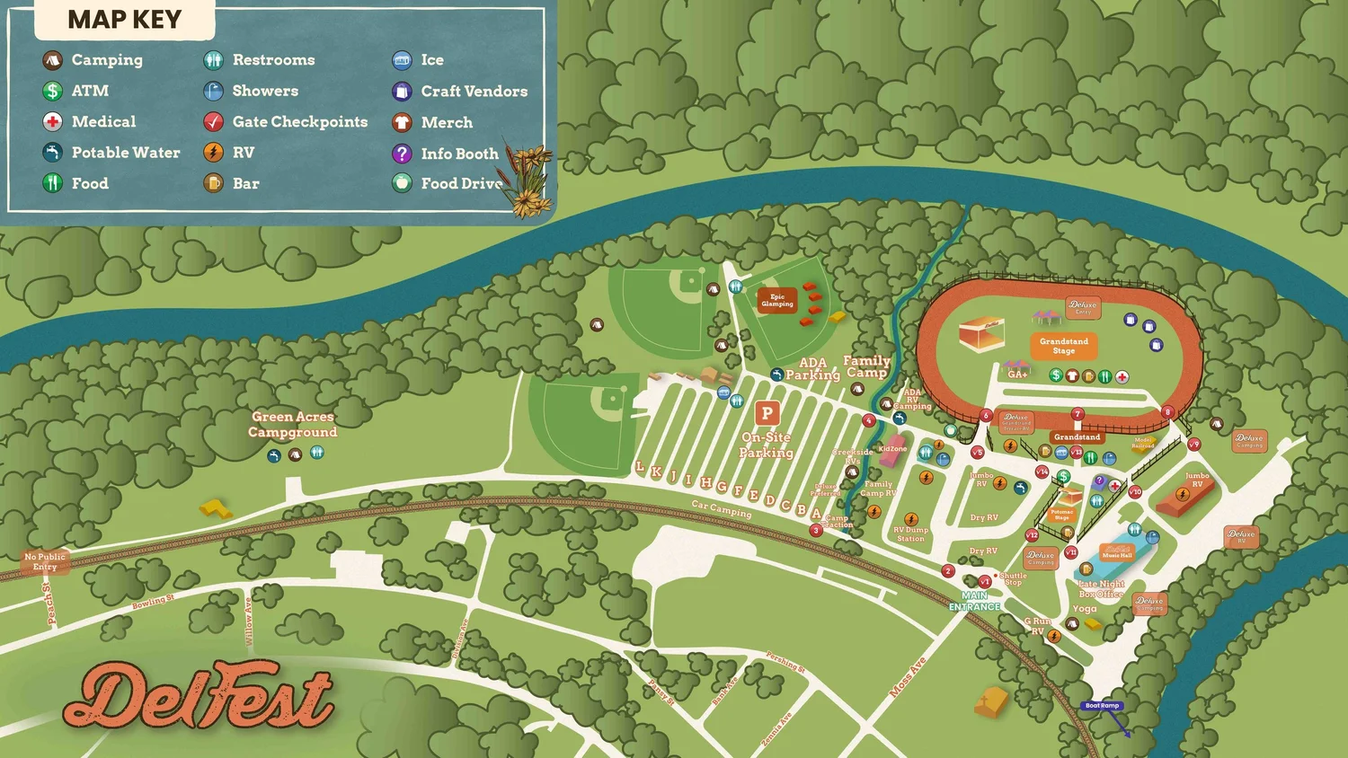 Festival Map — DelFest