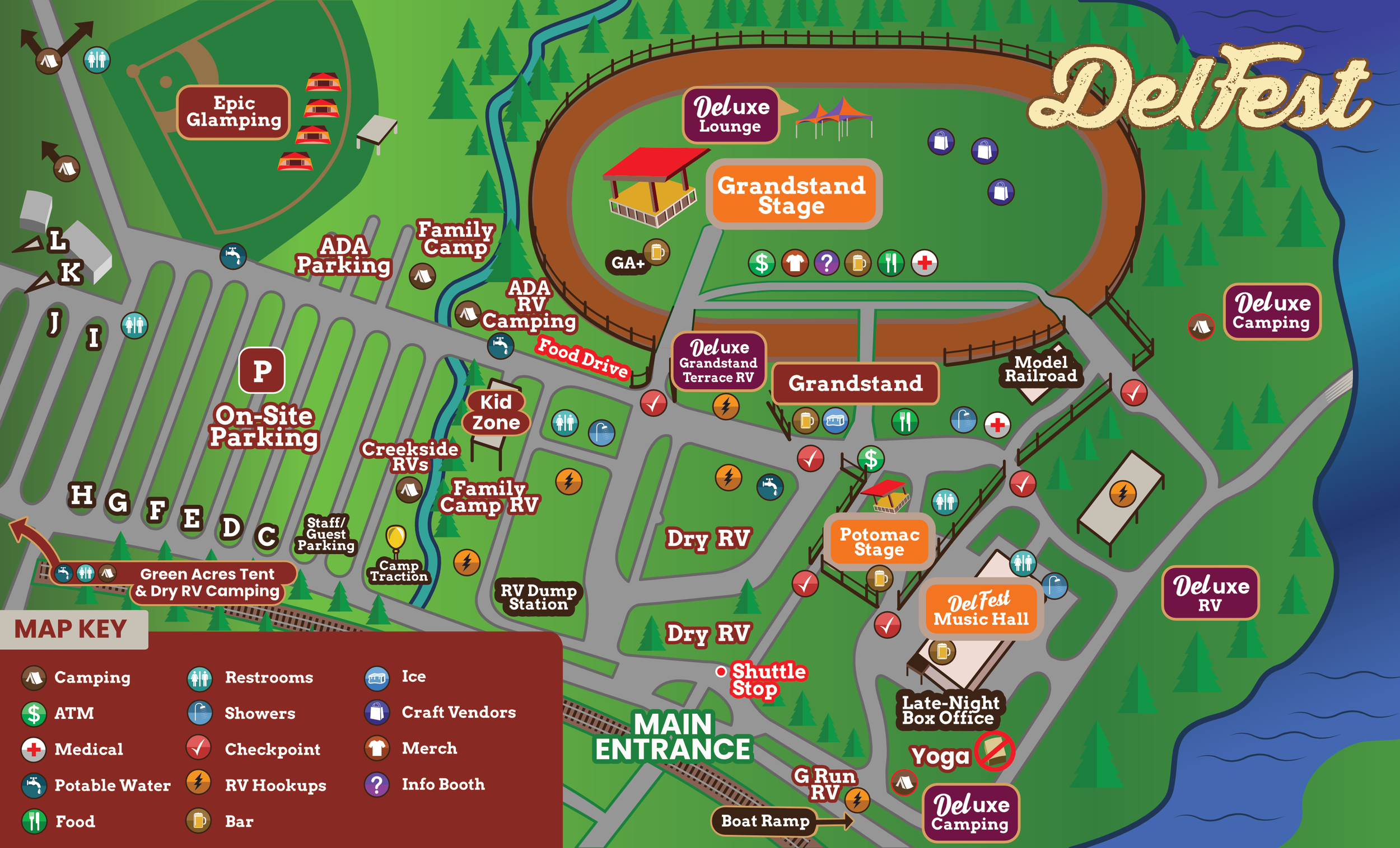 Festival Map — DelFest