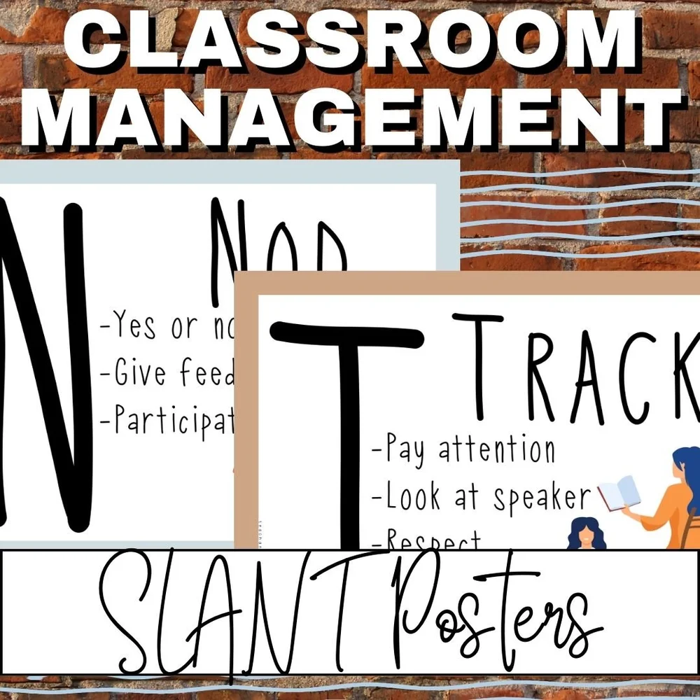SLANT Posters for Classroom Management Tool, Active Listening ...