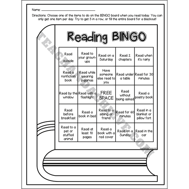 Reading BINGO: A Different Way to Get Your Students to Read - Download ...