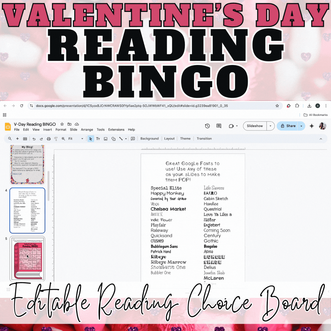 Editable Valentine's Day Reading BINGO: A Fun Classroom Activity for ...