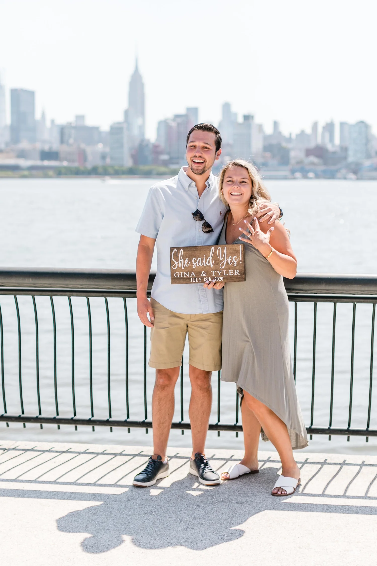 Hoboken Waterfront Proposal — NYC Wedding Photographer | Lizzie Burger ...