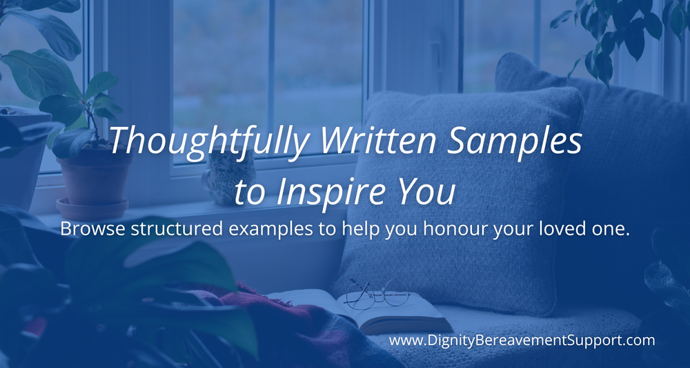 20 Short Memorial Tribute Samples to Honour a Loved One — Dignity ...