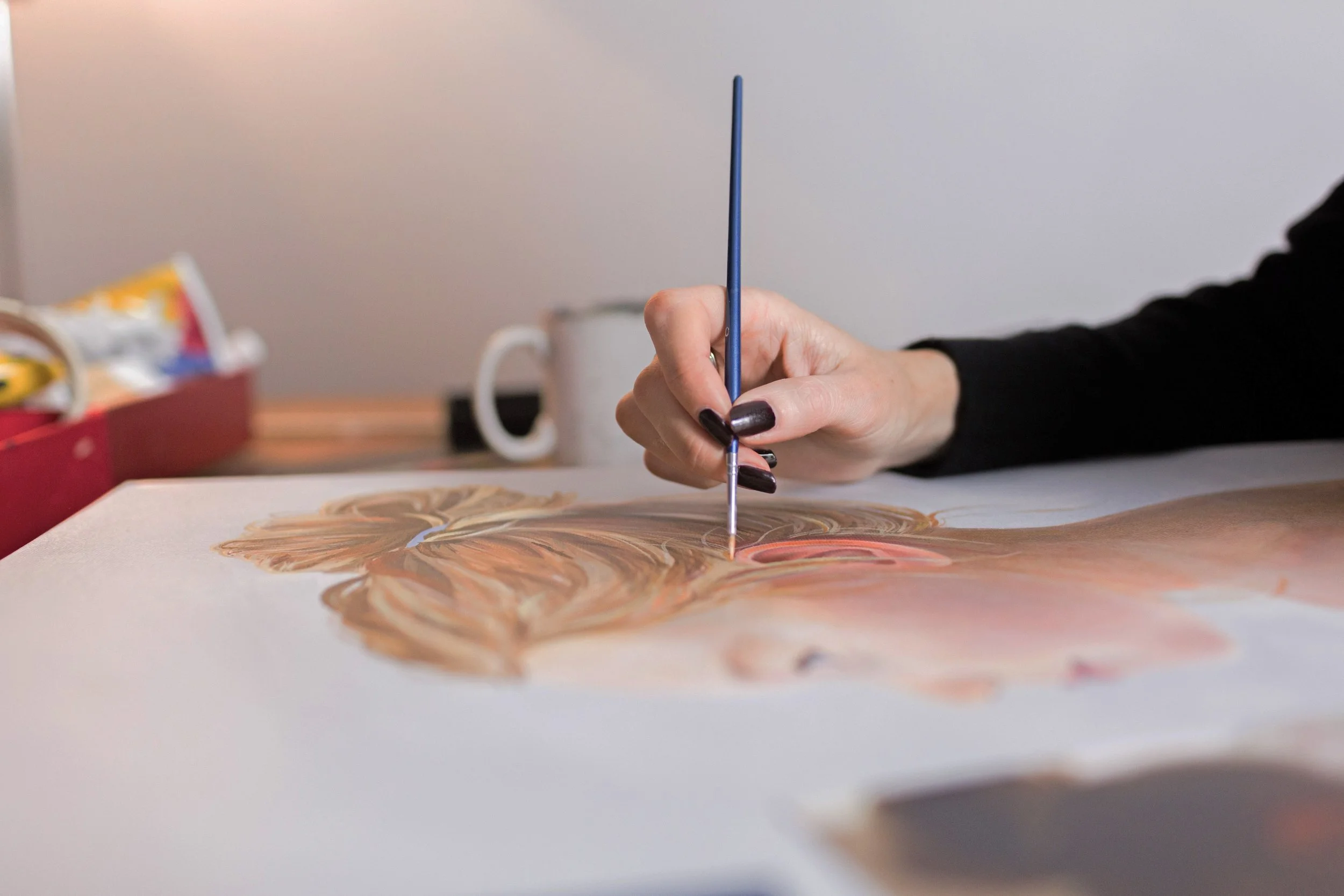 Contemporary Portraits & Landscapes | Original Acrylic, Pencil ...