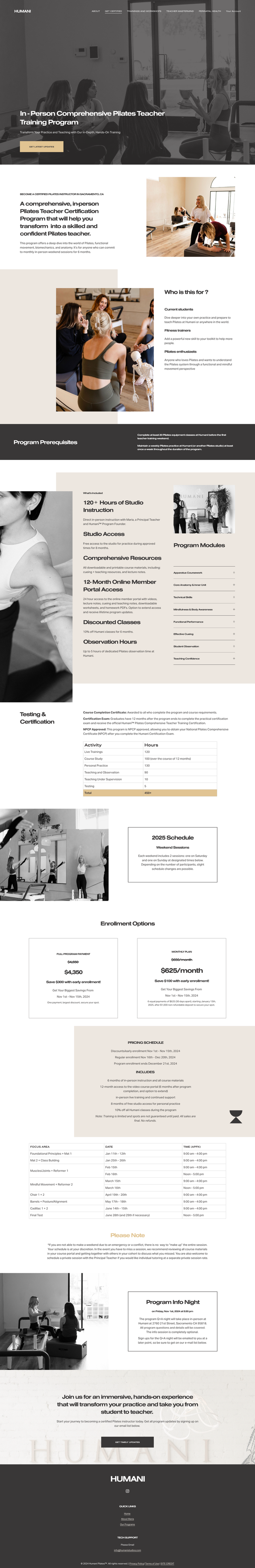 Humani Pilates — Paige Maria Creative