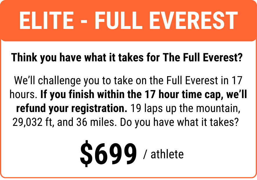 TICKETS — Elevation Everest