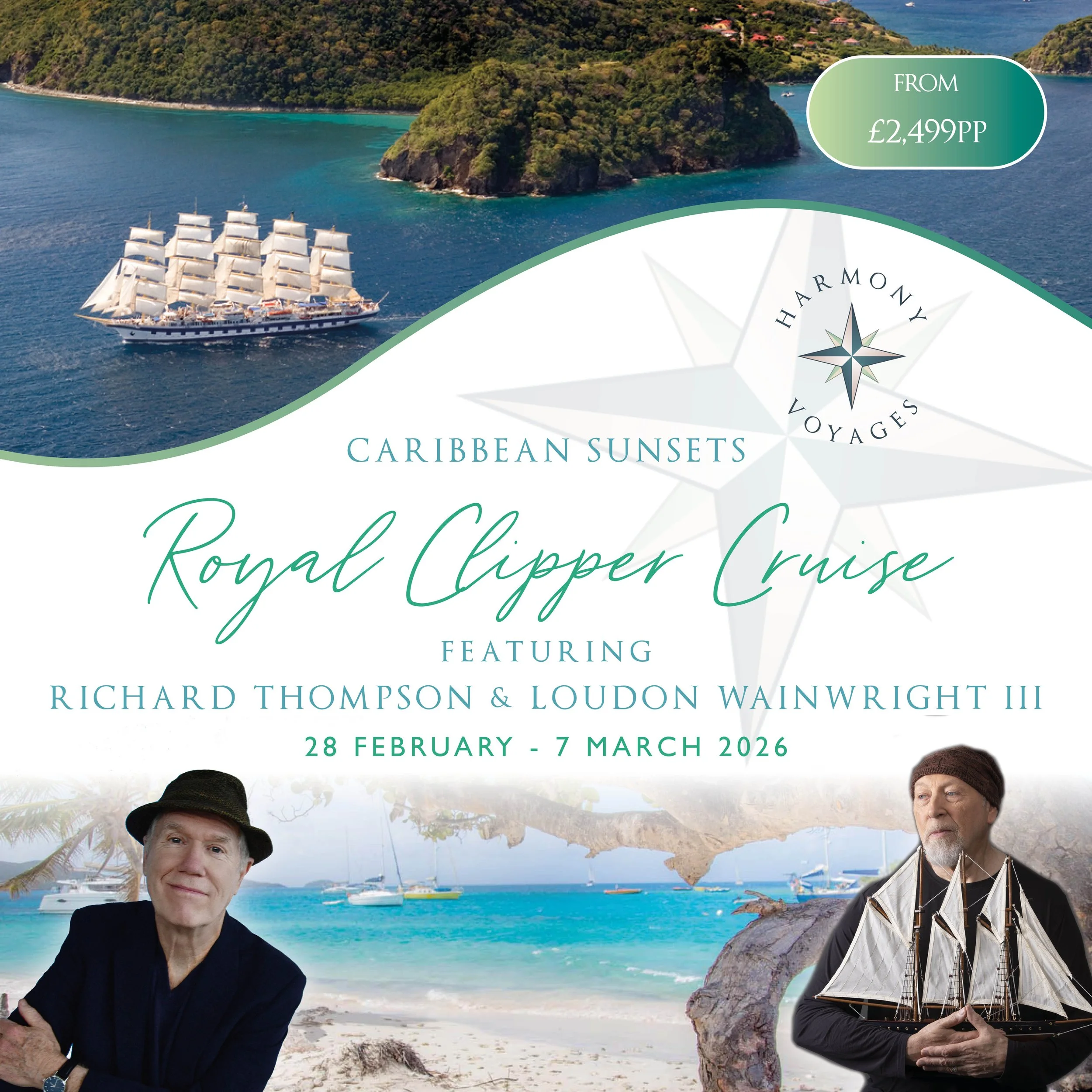 Caribbean Sunsets Royal Clipper Cruise ft. Richard Thompson & Loudon ...