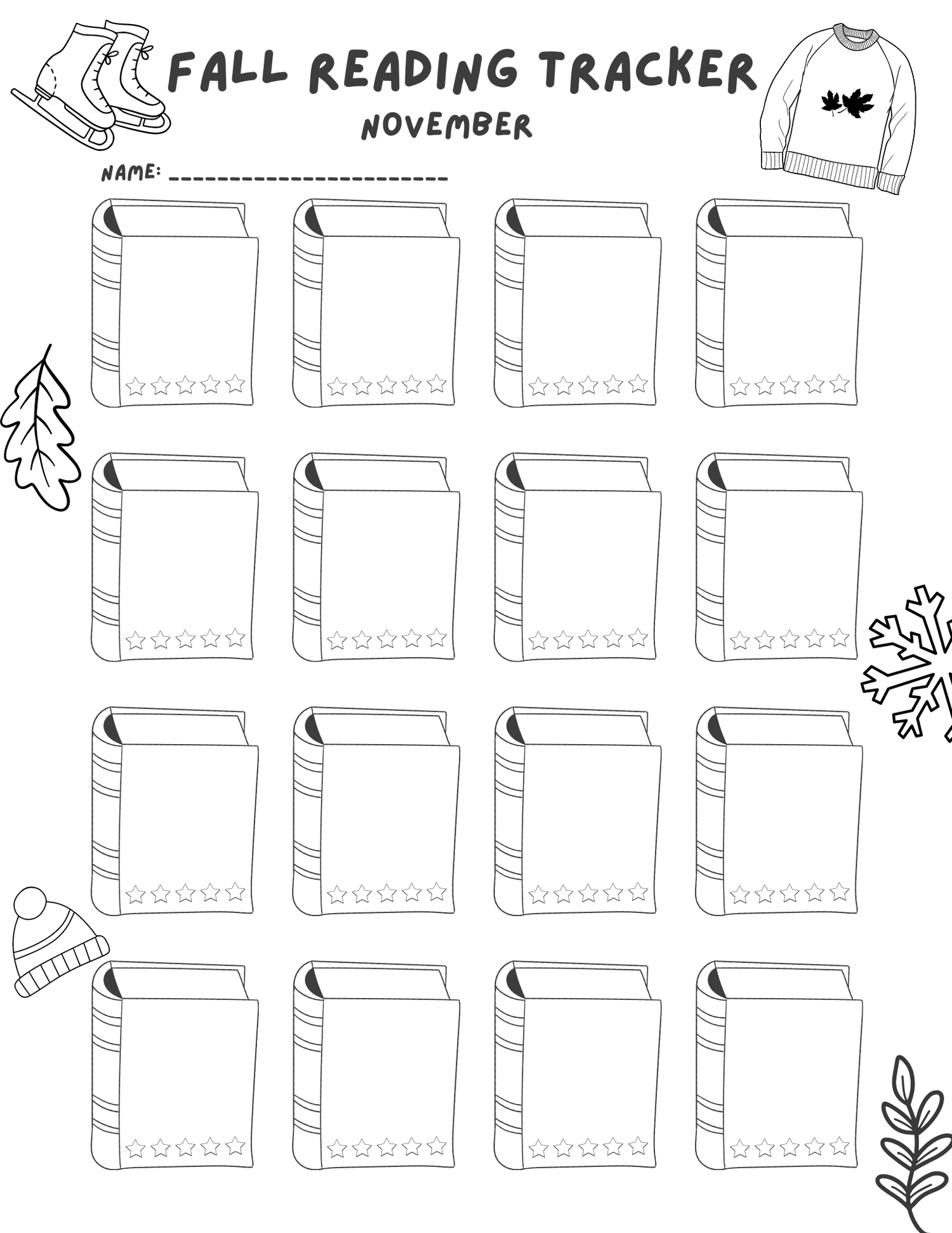 Fall Reading Trackers — Jessica Renwick