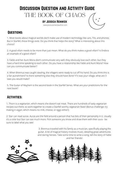 Middle Grade Book Discussion Questions — Jessica Renwick