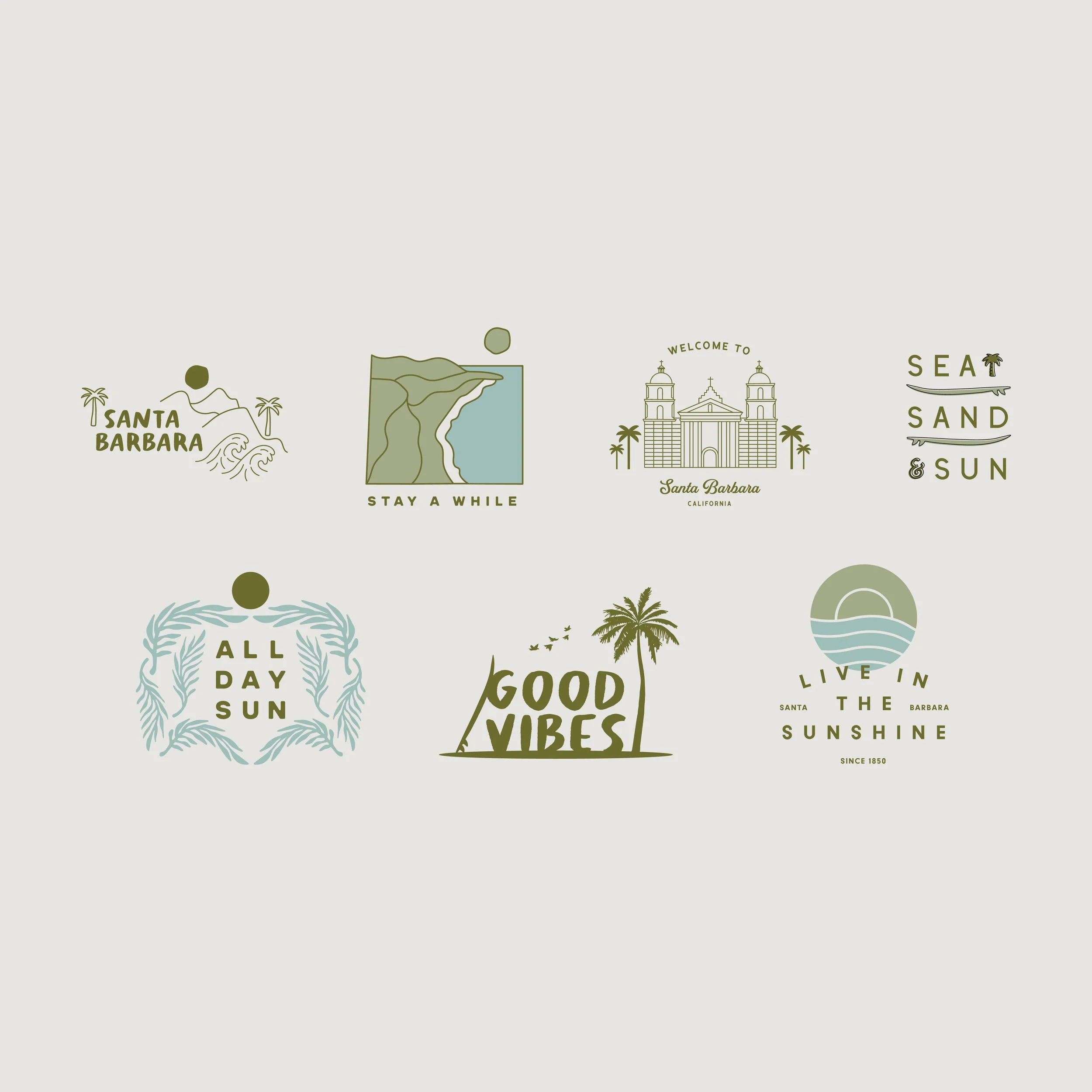 Custom Surf and Boho style Illustrations | Nixon Design | Graphic ...