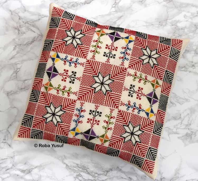 Palestinian Embroidery Pillow Pattern — Layanora Studio