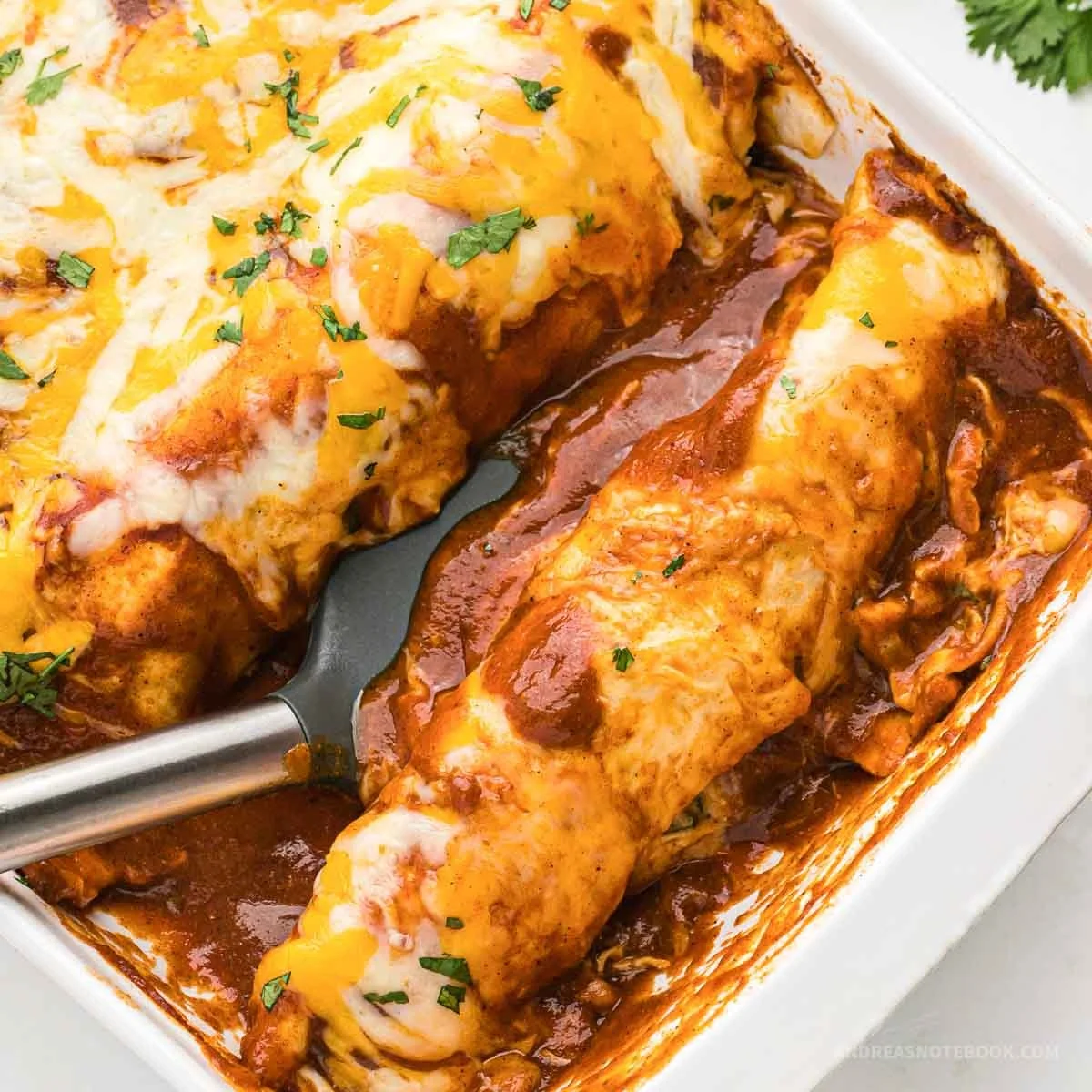 Chicken Enchiladas with Homemade Red Sauce — Dr. Heather Heck