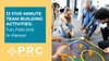 12 5-Minute Team Building Activities — PRC