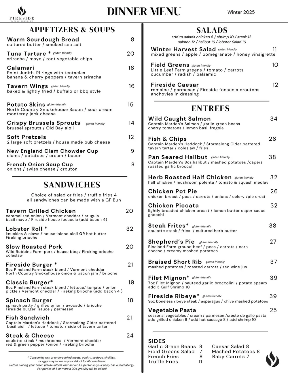 Fireside Tavern Sherborn