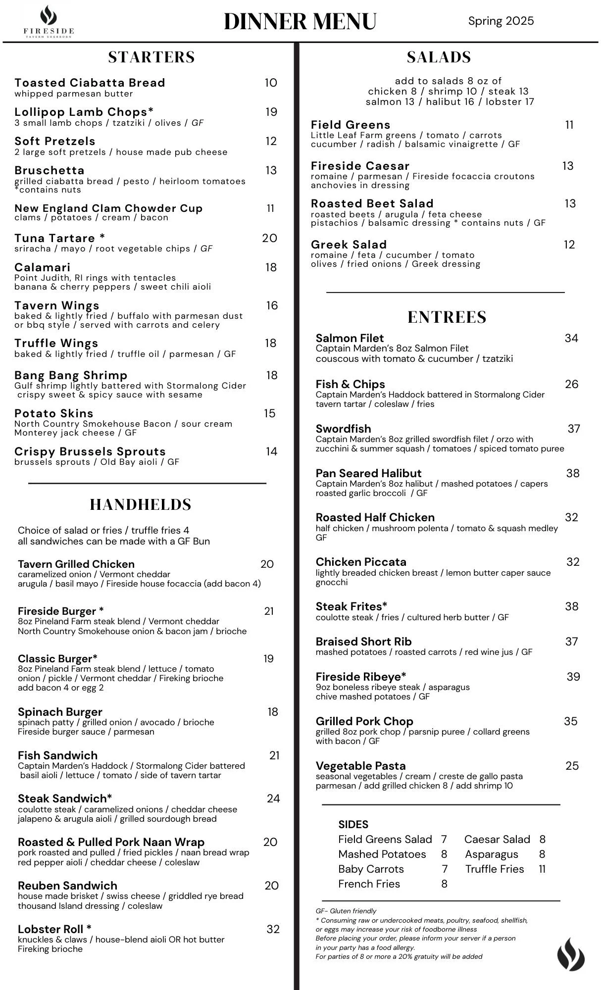 Fireside Tavern Sherborn