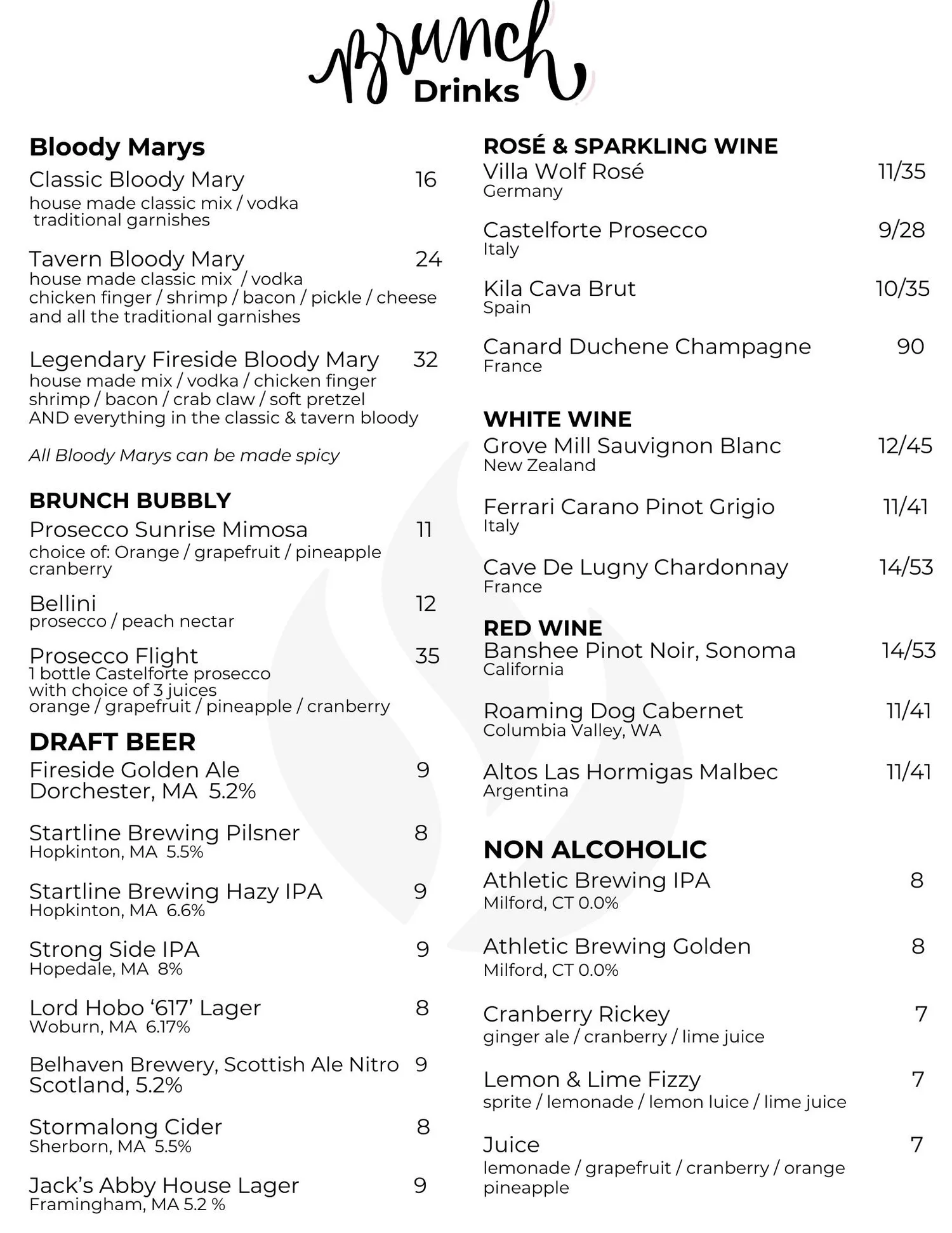 Fireside Tavern Sherborn