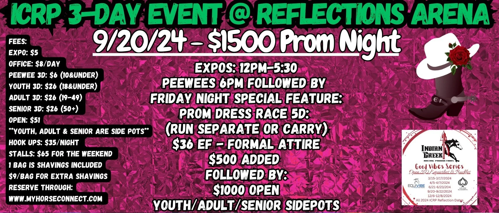 Sept $6100 Weekend - Prom Dress Race/High Stakes + $2000 Open/Hallie ...