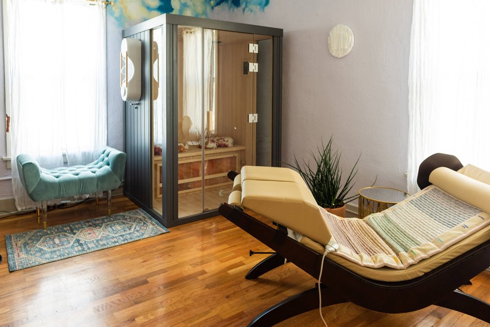 The Cloud Room | A High Vibe Spa Experience at Mud & Lotus — Mud & Lotus Outdoor Soaking Tub & Sauna