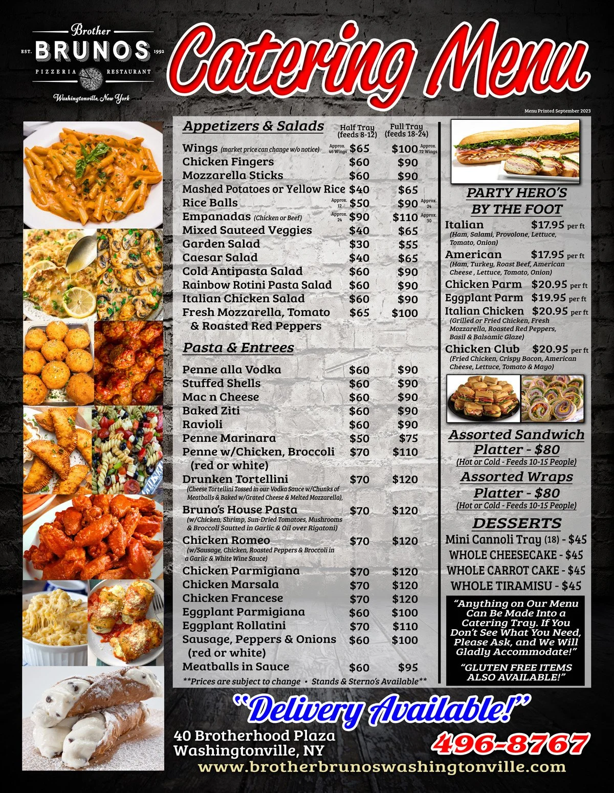 Menu — Brother Brunos