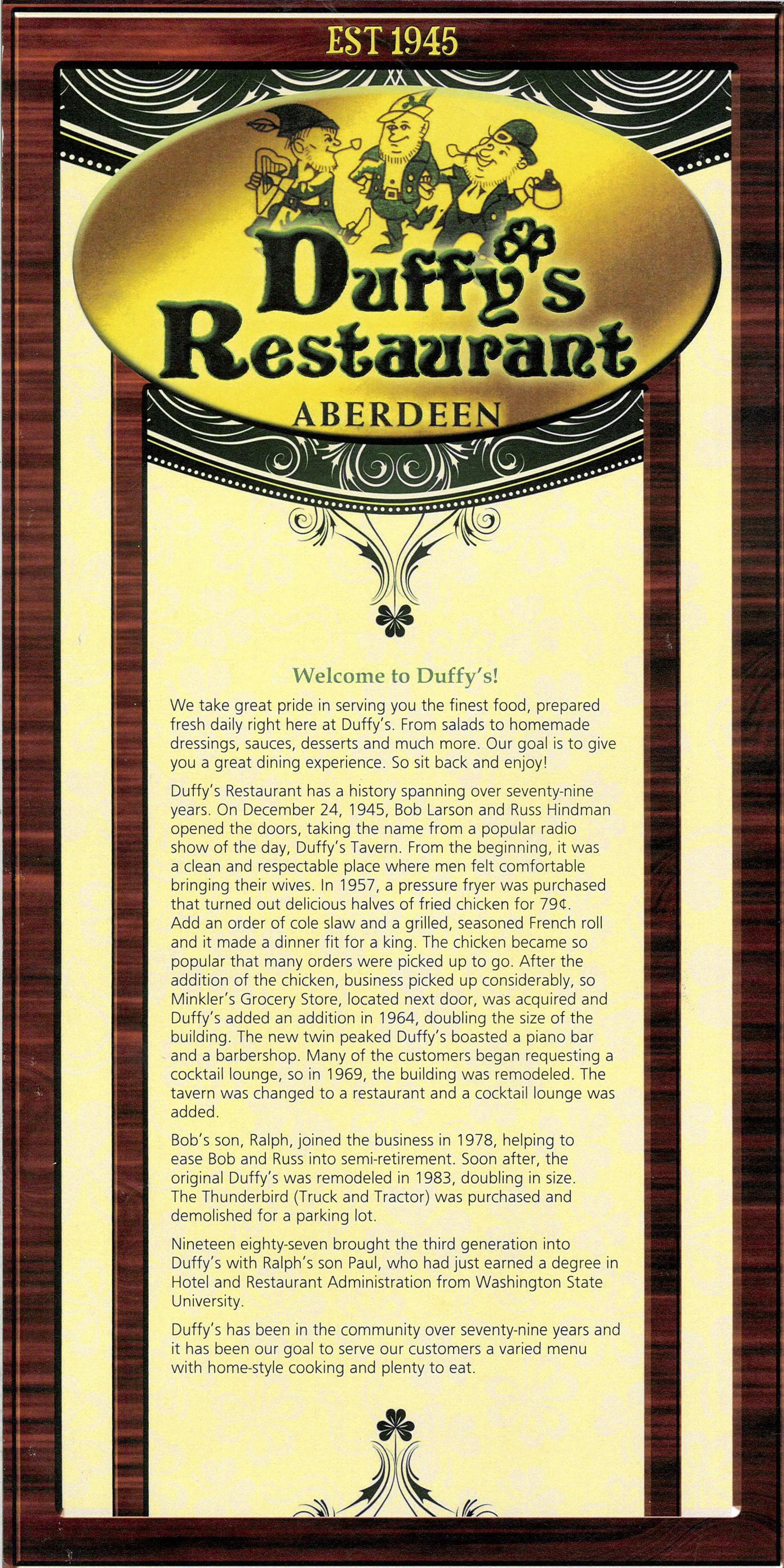 Duffy's Family Restaurant, Aberdeen WA