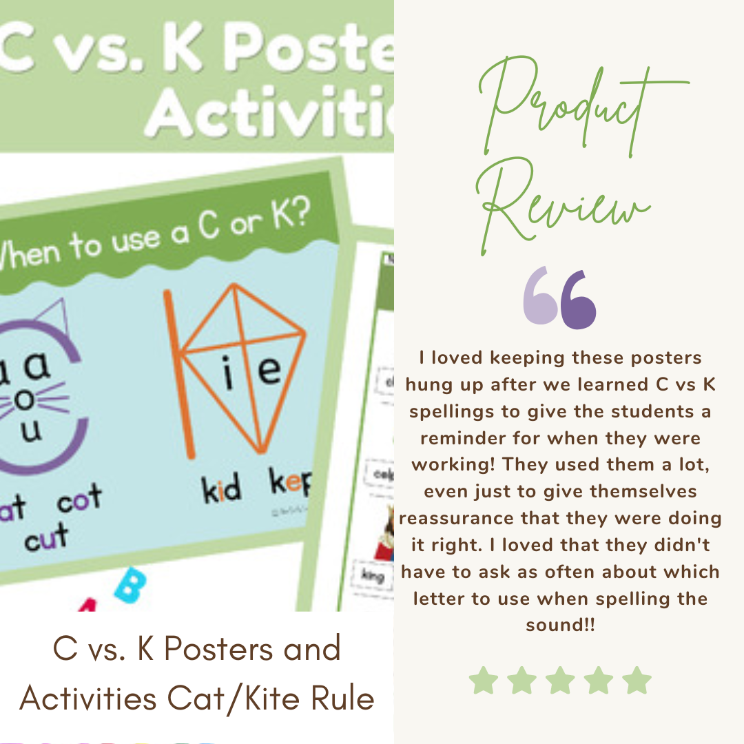 C vs. K Posters and Activities | Cat/Kite Rule — The Early Learning Place