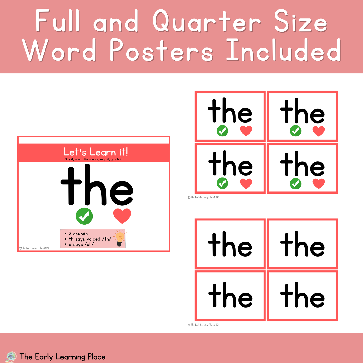 Heart Words / High-Frequency Word Posters and Flashcards | Orthographic ...