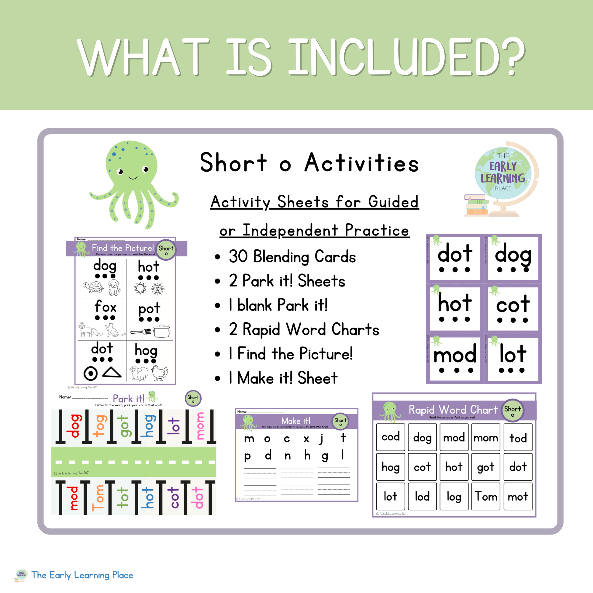 Short Vowel CVC Worksheets and Activities - Short O — The Early ...