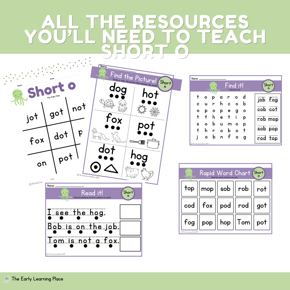 Short Vowel CVC Worksheets and Activities - Short U — The Early ...