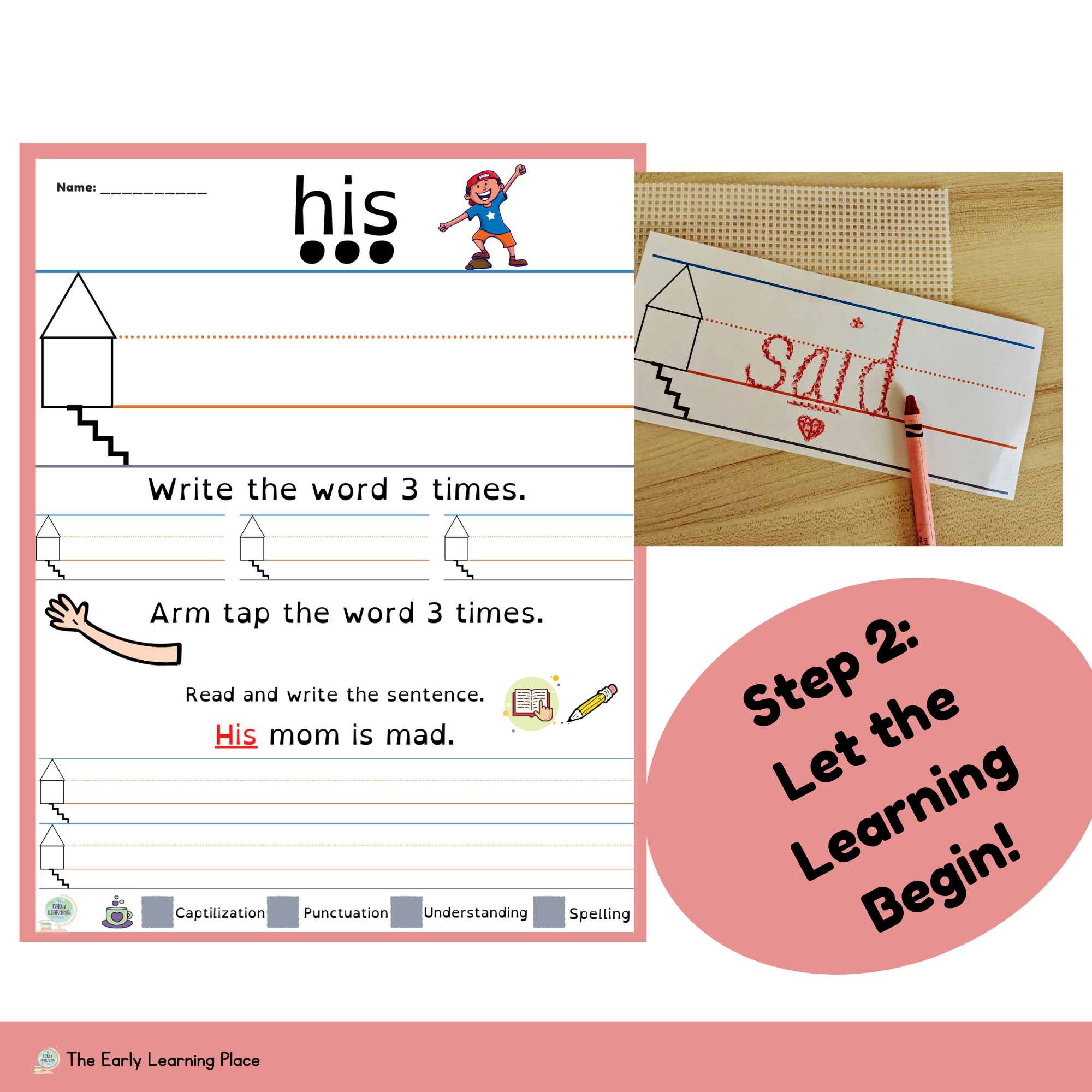 Heart Word/Red Word/High Frequency Word Practice Sheets - Orthographic ...