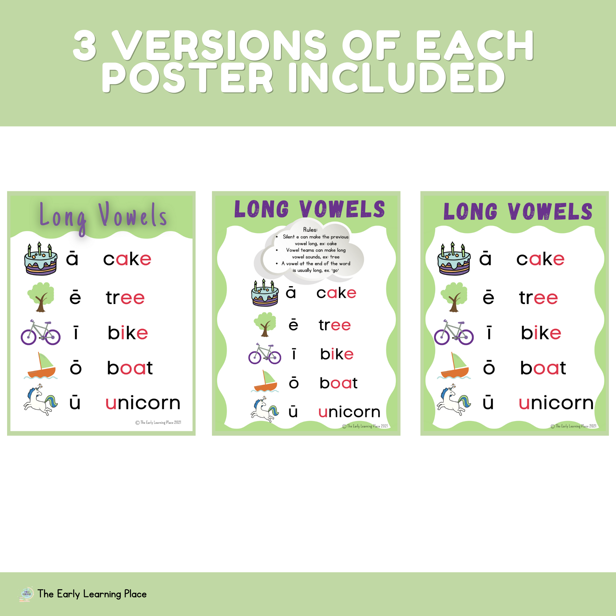 Short and Long Vowel Posters/Sorts & Consonant Poster/Sort — The Early ...